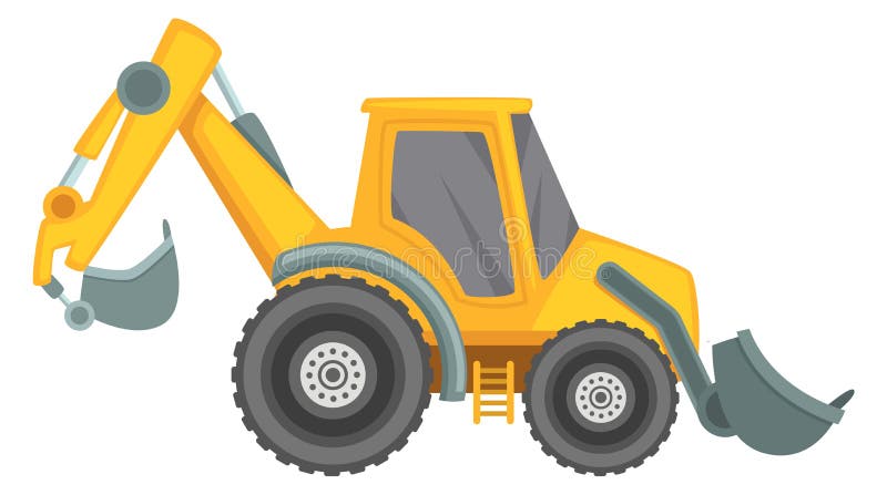Backhoe Cartoon Stock Illustrations – 1,666 Backhoe Cartoon Stock ...