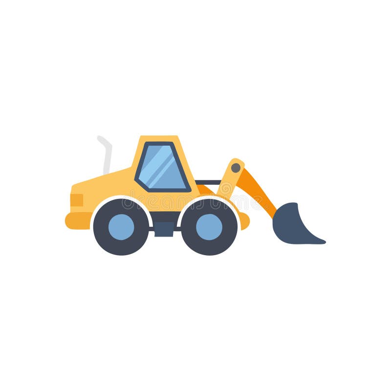 Backhoe Loader Icon for Heavy Machinery Stock Illustration ...