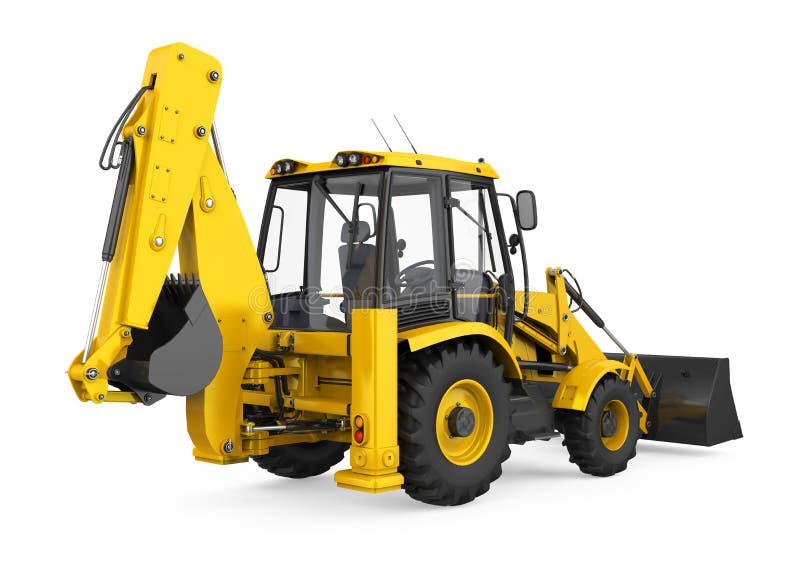 Backhoe Loader Isolated stock illustration. Illustration of dump ... Backhoe Loader Isolated stock illustration. Illustration of dump ...