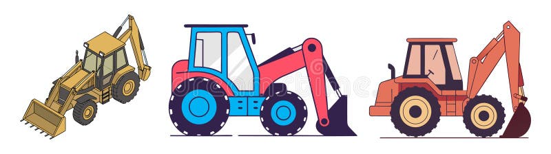 Backhoe Machines Stock Illustrations – 630 Backhoe Machines Stock ...