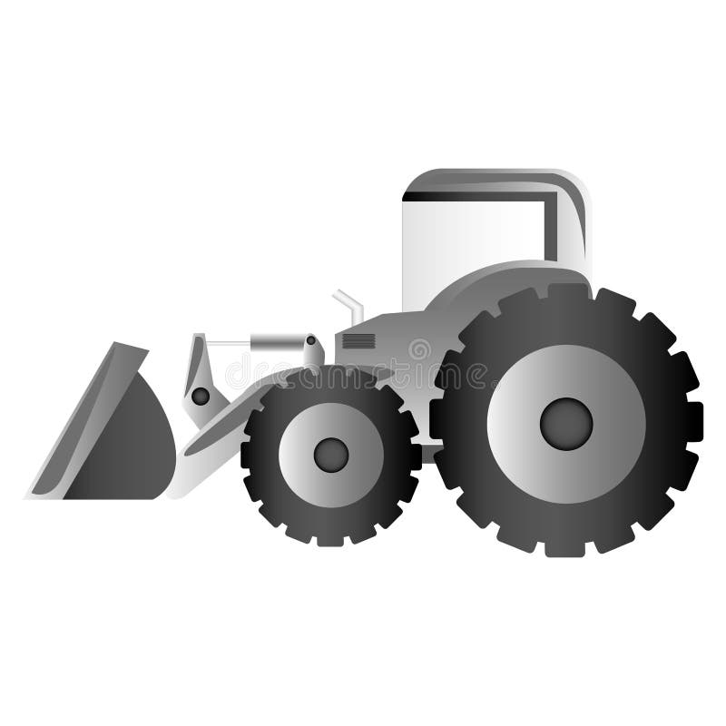 Backhoe machine icon image stock vector. Illustration of shovel - 80396180