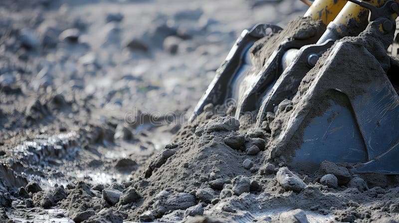 The Backhoe S Bucket Gently Deposits Its Load, Leaving Behind a Cleared ...