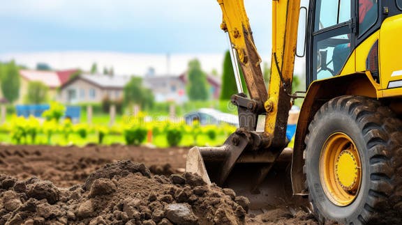 The Backhoe S Operator Adjusts the Controls, Fine-tuning the Machine S ...