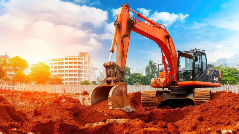 The Backhoe S Powerful Engine Roars To Life, Ready for a Day of Hard ...