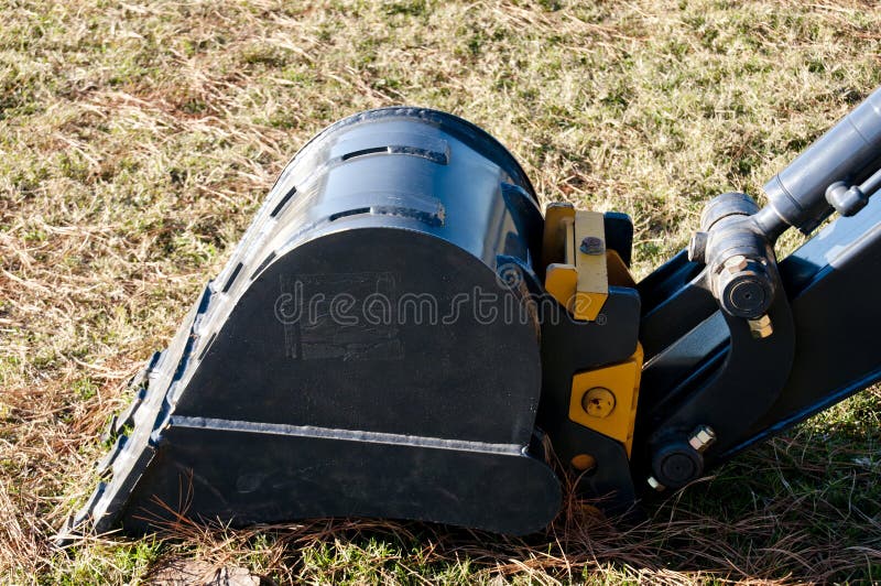 Backhoe Shovel Scooping Old Bricks Stock Image - Image of machinery ...
