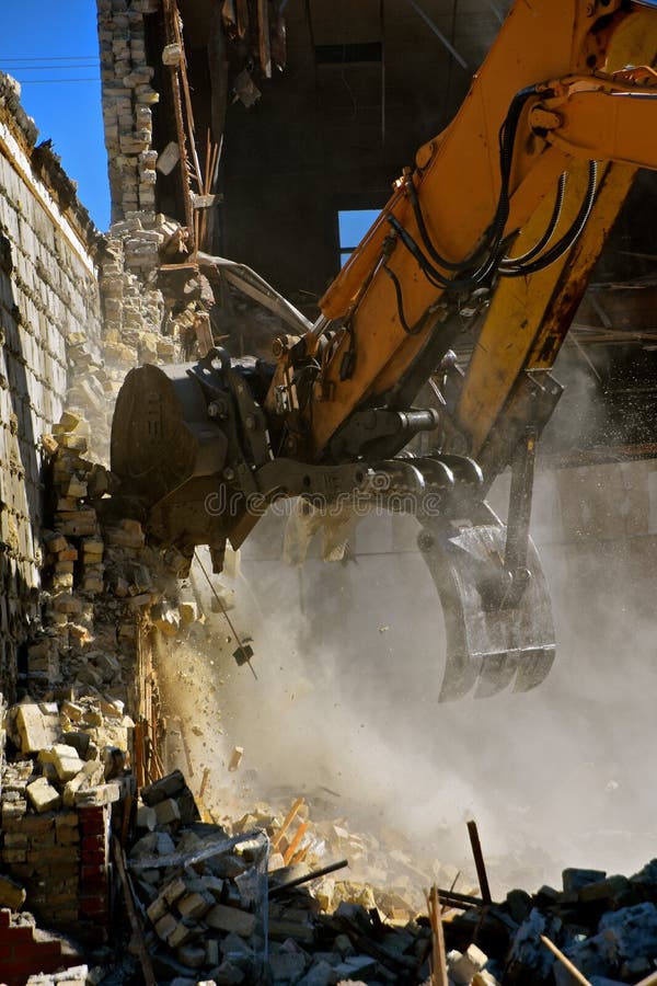 Bricks at the Demolition of an Old Building Stock Photo - Image of ...