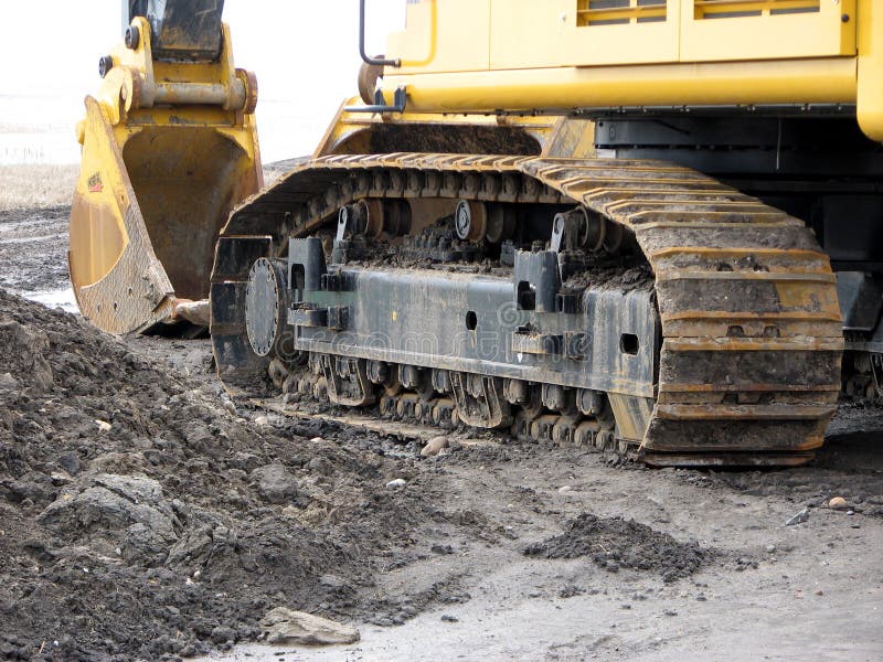 Backhoe Loader Loading Truck Stock Image - Image of track, earthmover ...