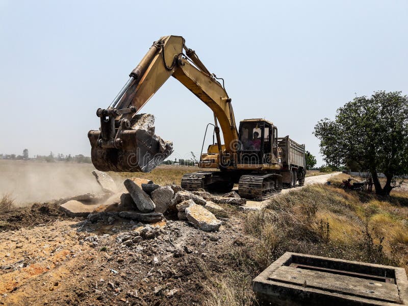 Backhoe,Wheel Loader ,excavator Stock Photo - Image of industry, dirt ...