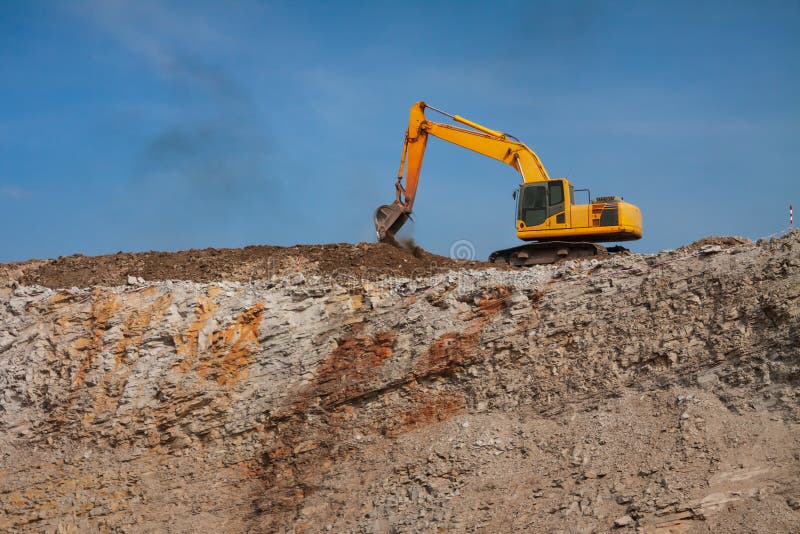 Backhoe are working stock photo. Image of industrial - 120888694