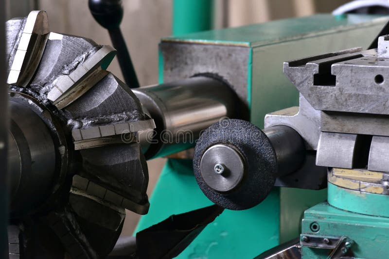 Backing of a Disk Milling Cutter on a Machine Stock Photo - Image of ...
