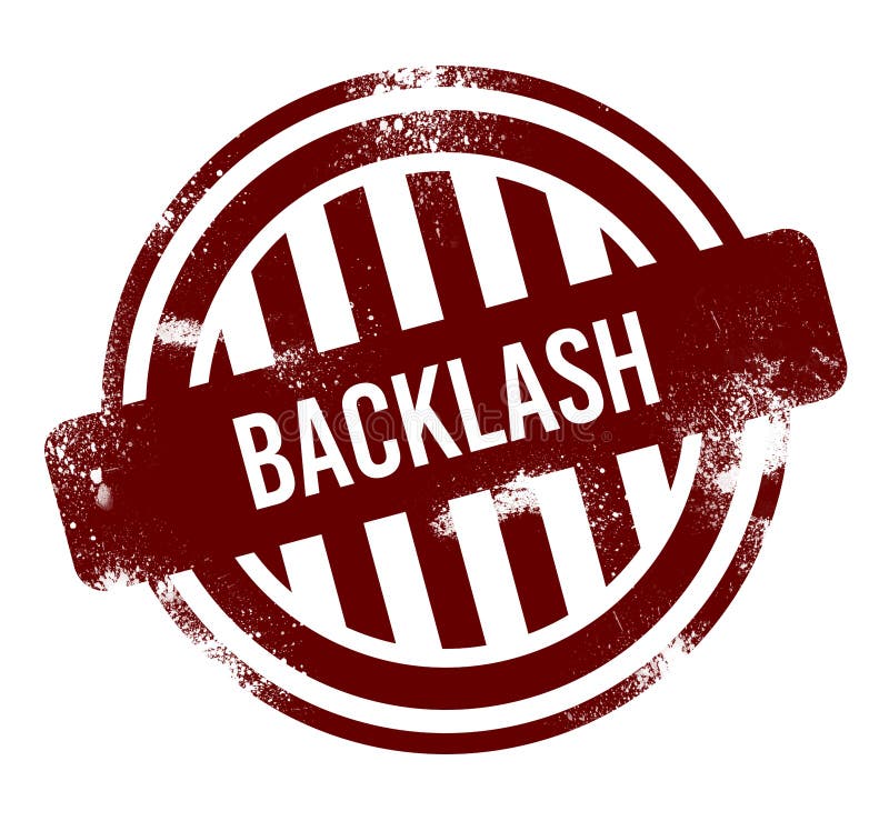 Backlash - Red Round Grunge Button, Stamp Stock Illustration ...