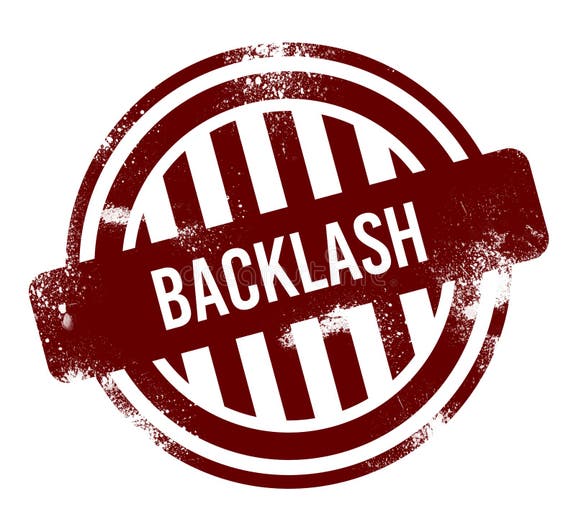Backlash - Red Round Grunge Button, Stamp Stock Illustration ...