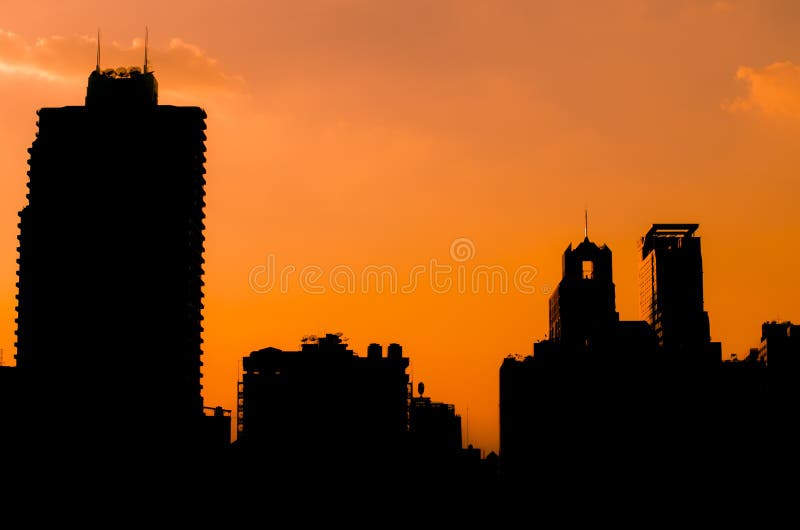 Backlight of a Building City Stock Photo - Image of building, city ...