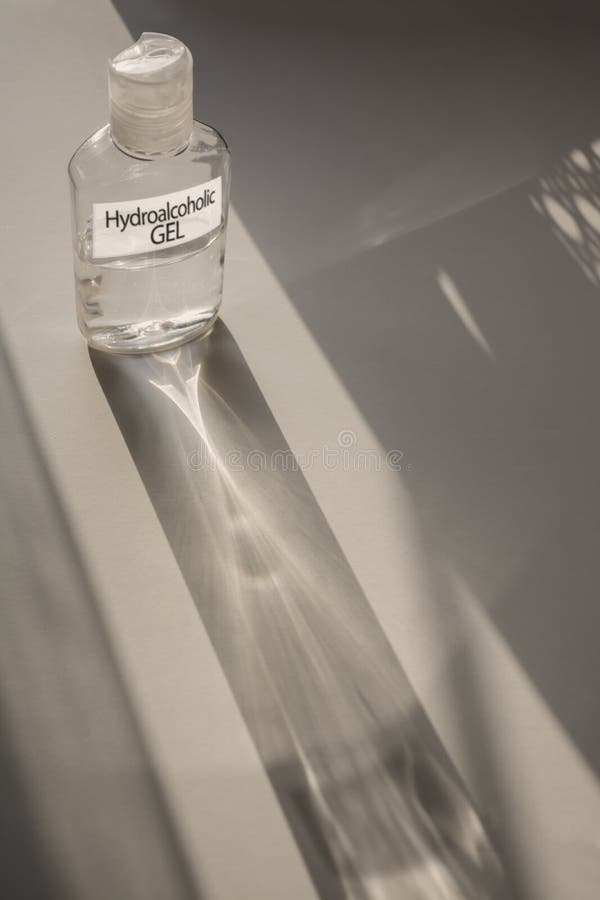 Backlight of Hydroalcoholic Gel Bottle Stock Image - Image of bacteria ...