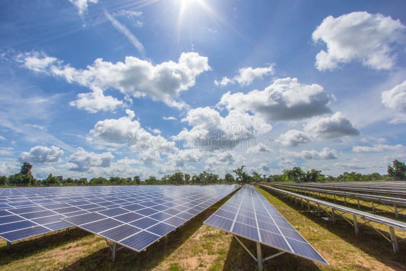 Backlight, Solar Panel Hot Solar Powered and the Light. Stock Image ...