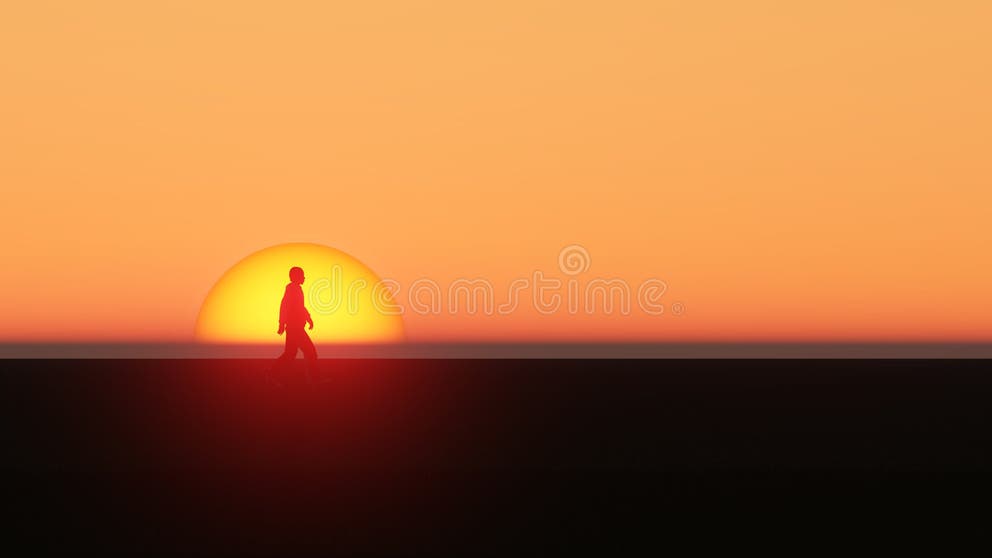 Man on sun stock illustration. Illustration of beach - 42966146