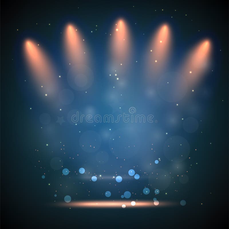 Backlighting of Billboards with Pink Soft Light. Vector. Five Lights ...