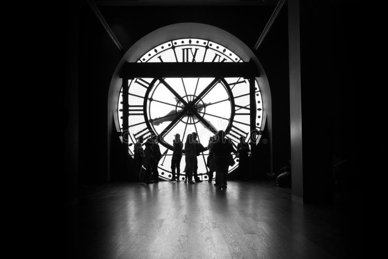 Backlighting in the Clock of Orsay Museum, Paris Editorial Photo ...