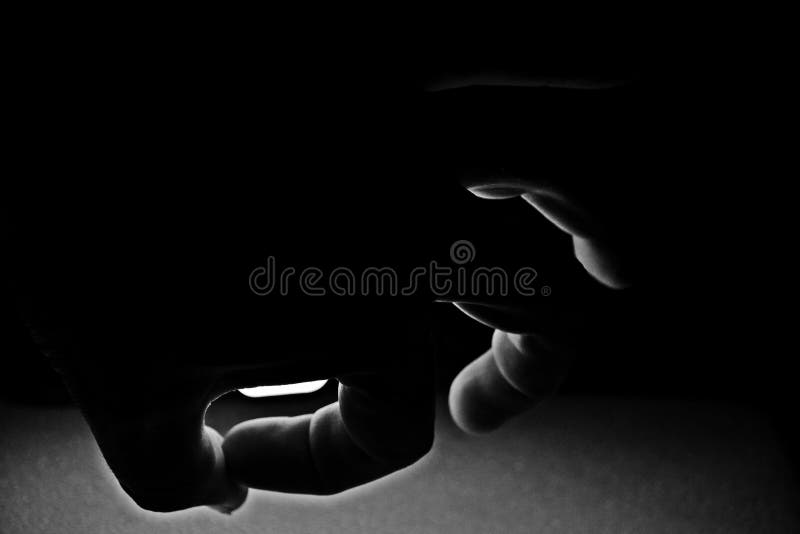 Backlighting Covering the Light Stock Image - Image of adult, handsn ...