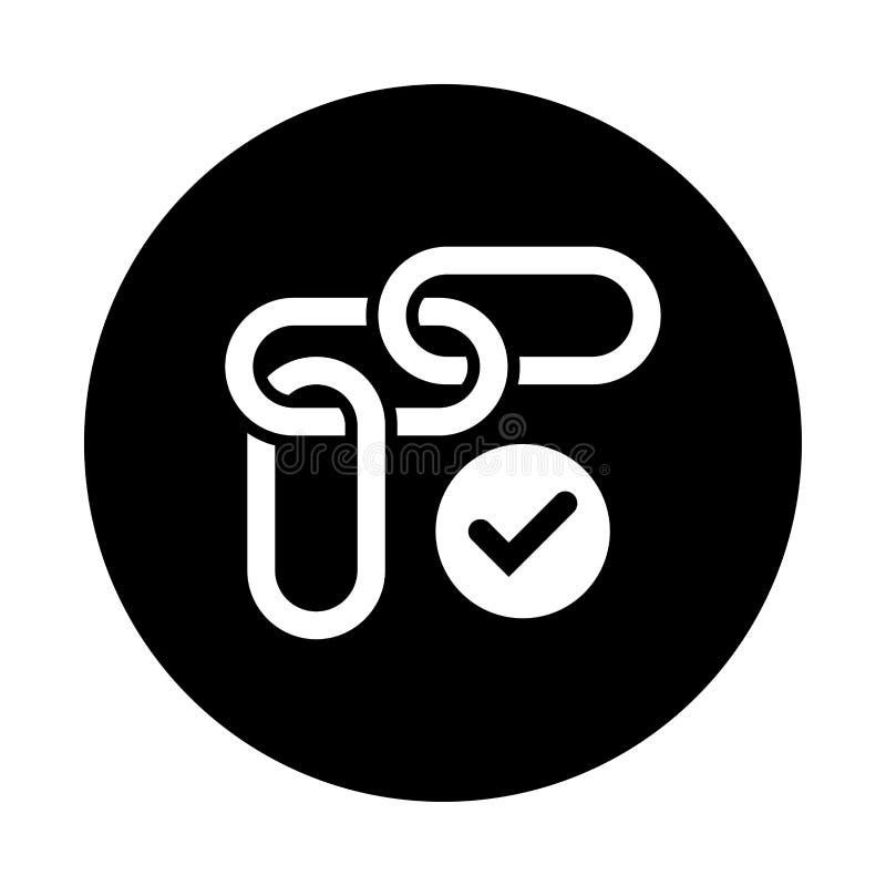 Backlink Checker Icon. Black Vector Graphics Stock Illustration ...