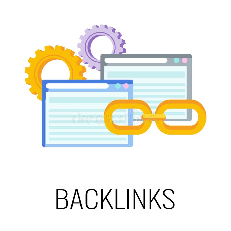Backlinks Icon. SEO Optimization. Flat Vector Illustration Stock Vector ...