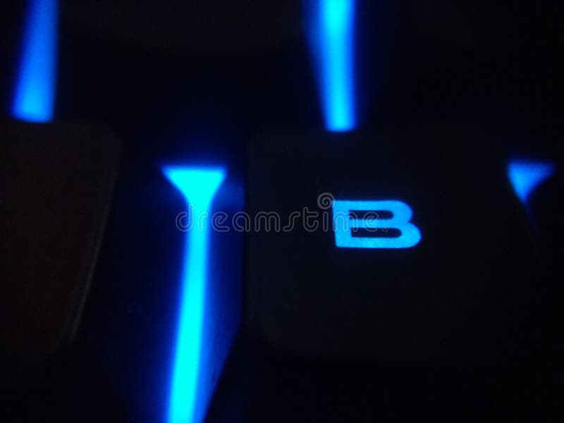 Backlit Blue Led Keyboard B Stock Photo - Image of backlit, blue: 107749782