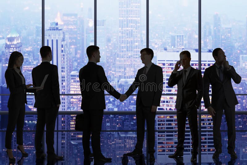 Panoramic Teamwork Business Join Hand Together Concept, Business Team ...