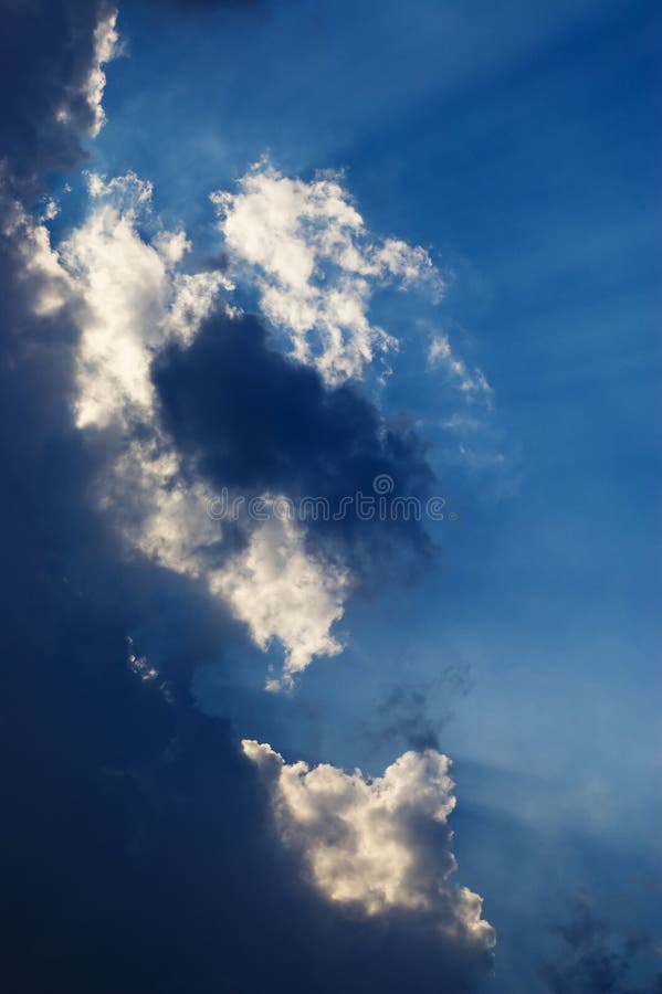 Backlit clouds stock photo. Image of clouds, sunlight, blue - 213034