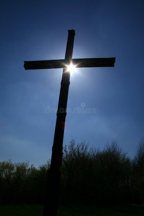 Backlit cross stock photo. Image of sunlight, christian - 4951684