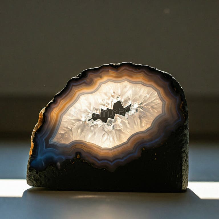 Backlit Crystal Geode stock illustration. Illustration of backlit ...