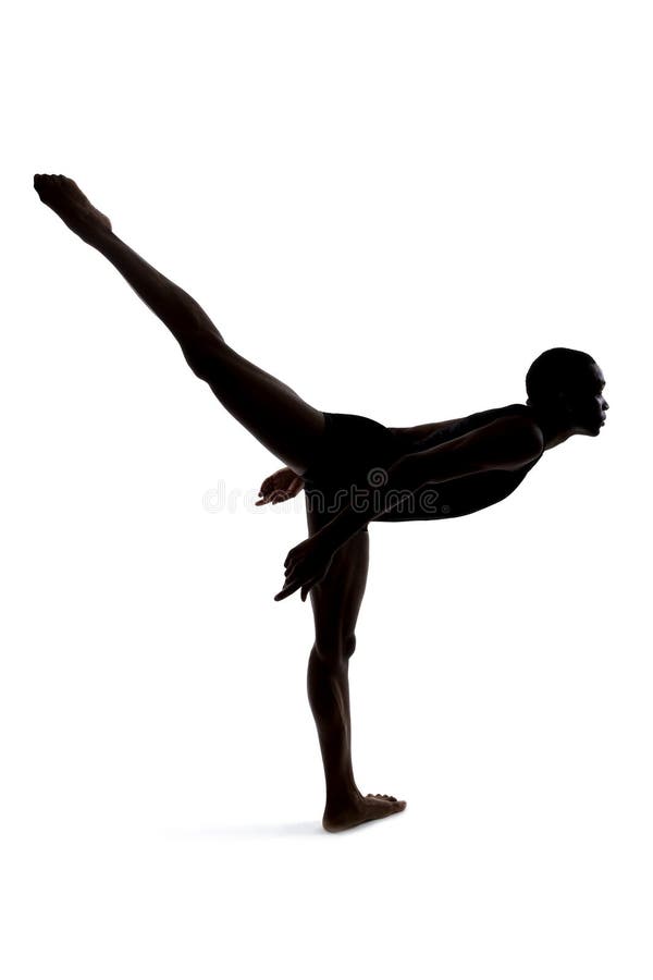 Backlit Flexible Dancer Silhouette Stock Image - Image of healthy ...