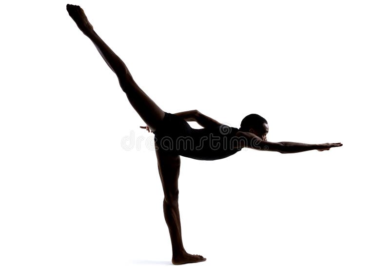 Backlit Flexible Dancer Silhouette Stock Image - Image of healthy ...