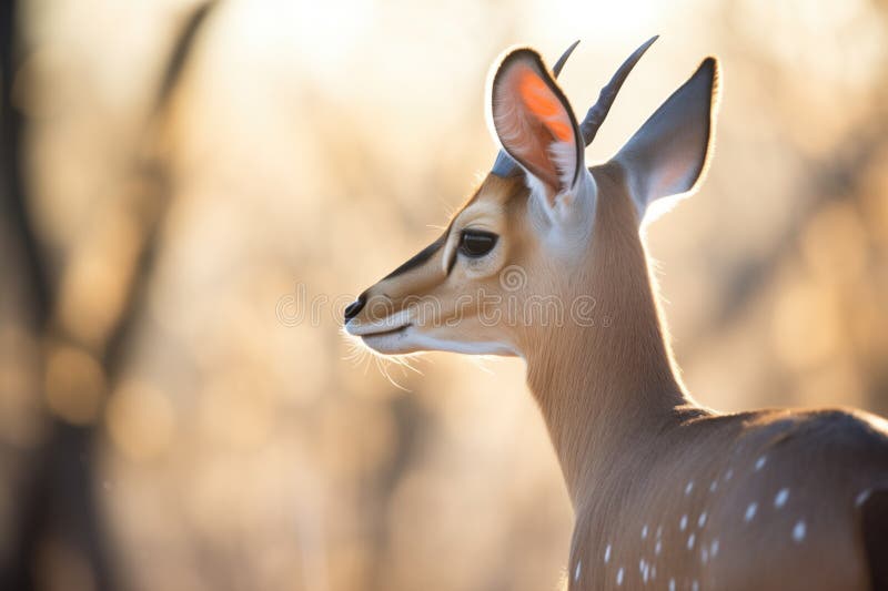 Backlit Impala with Sun through Its Fur Stock Illustration ...
