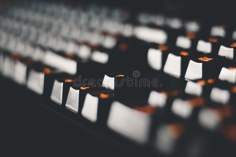 Backlit Keyboard with Navigation Buttons. Stock Image - Image of ...