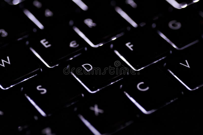 Backlit keyboard detail 11 stock image. Image of background - 226092583