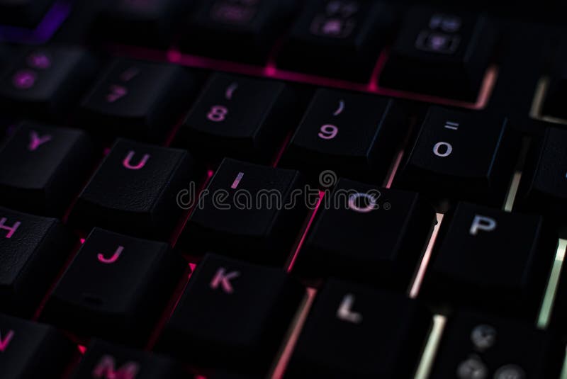 Backlit keyboard detail 4 stock image. Image of design - 226092507