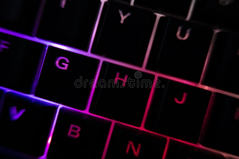 Backlit keyboard detail 10 stock photo. Image of concept - 226092572