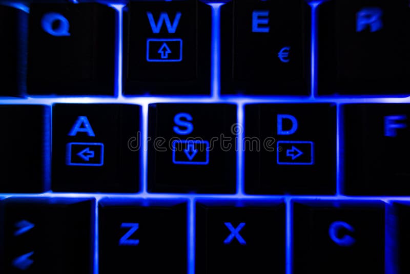Backlit keyboard detail 12 stock image. Image of horizontal - 226092591