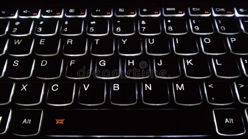 Backlit Keyboard Front Angle Stock Photo - Image of front, keyboard ...