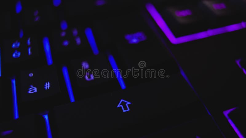 Backlit Keyboard Keys Movement Stock Footage - Video of closeup ...