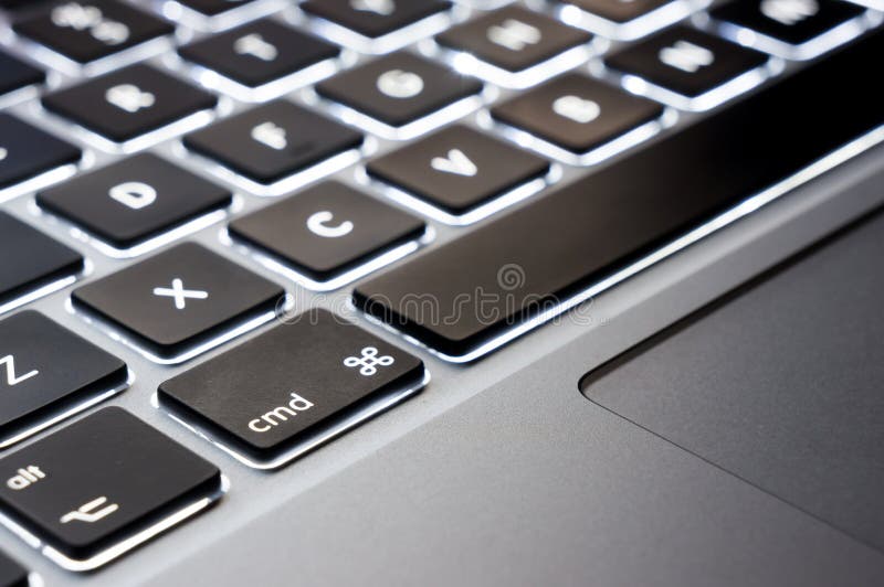 Backlit Keyboard and Touchpad Editorial Stock Photo - Image of keyboard ...