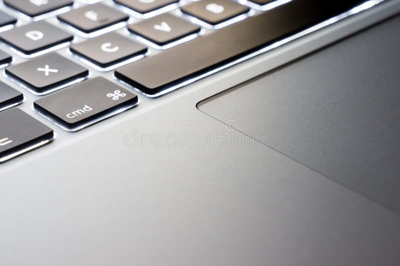 Backlit Keyboard and Touchpad Editorial Stock Image - Image of design ...