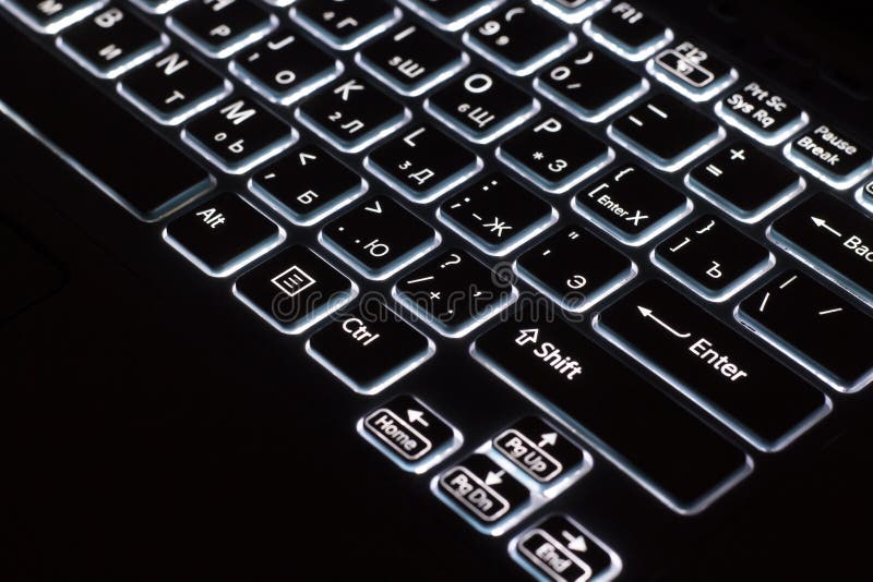 Backlit Laptop Keyboard stock image. Image of touch, edge - 85463721