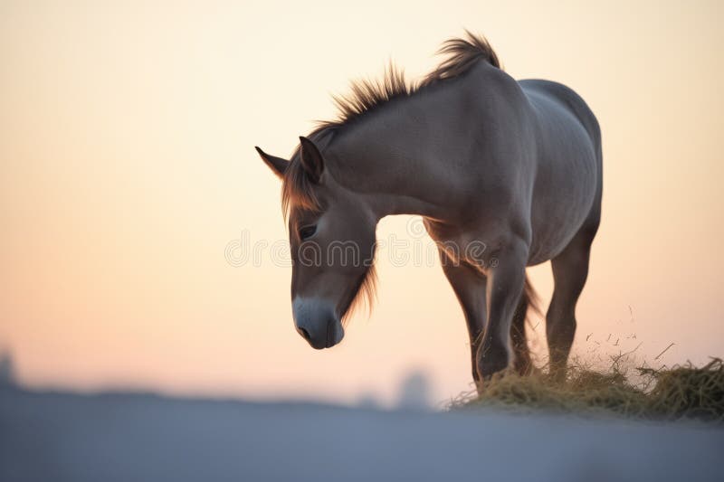Backlit Mule Silhouette with Dust Halo at Sunset Stock Image - Image of ...