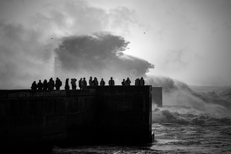 Careless People in the Middle of Storm at Sea Editorial Image - Image ...