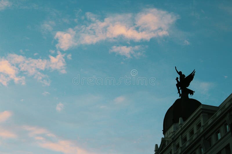 Backlit Statue stock image. Image of statue, center, backlit - 97019521