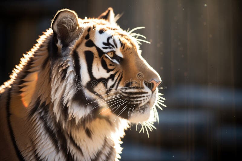 Backlit Tiger stock photo. Image of hunter, prowess, tiger - 29559520