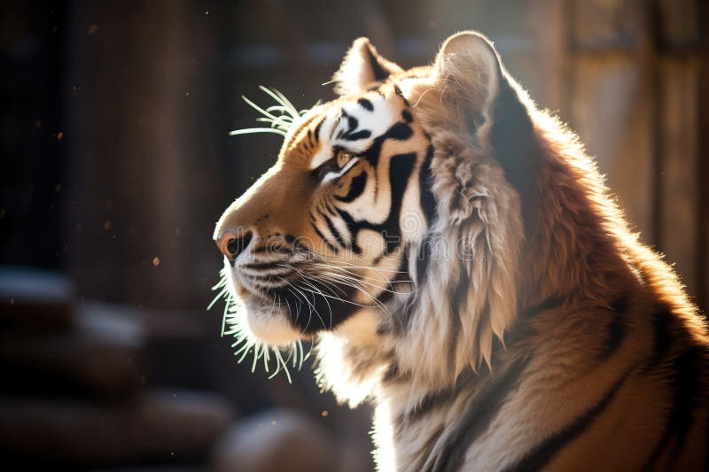 Backlit Tiger stock photo. Image of hunter, prowess, tiger - 29559520
