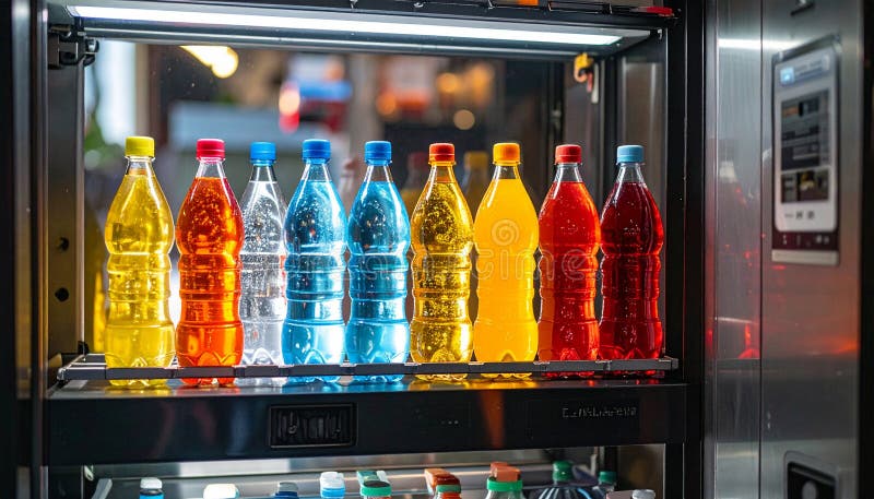 Backlit Vending Machine Filled with Reusable Bottles .Plastic Free July ...
