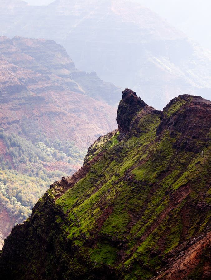 Backlit View Down Waimea Canyon Stock Photo - Image of ravine, deep ...